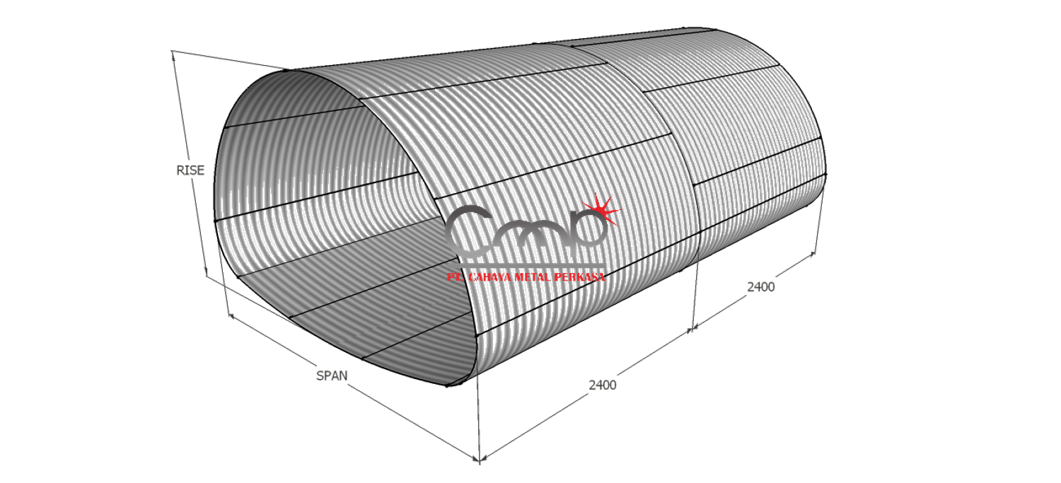 Multi Plate Pipe Arches - Pabrik Baja Bergelombang Armco